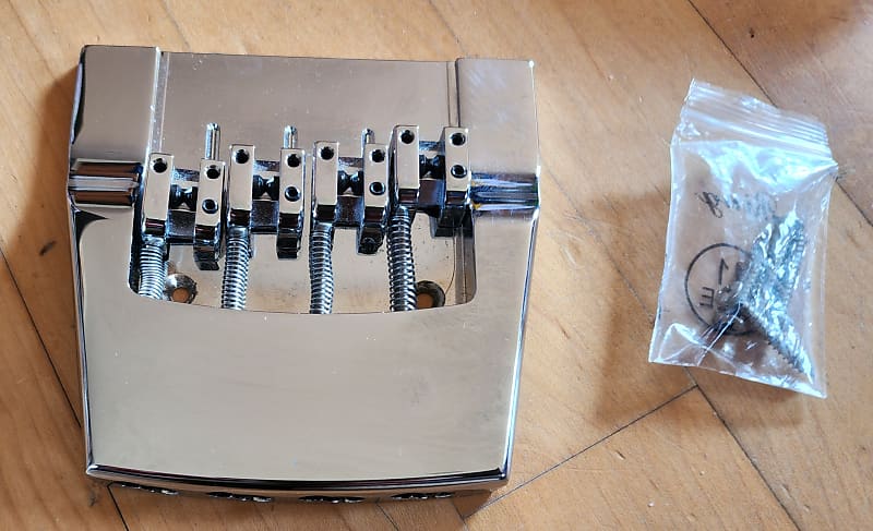 HipShot Rickenbacker Bass Bridge in Chrome | Reverb