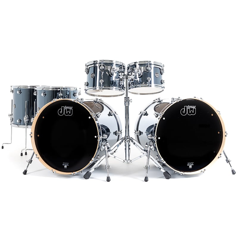 DW Performance Double Bass Shell-Set Chrome Shadow - Drum | Reverb
