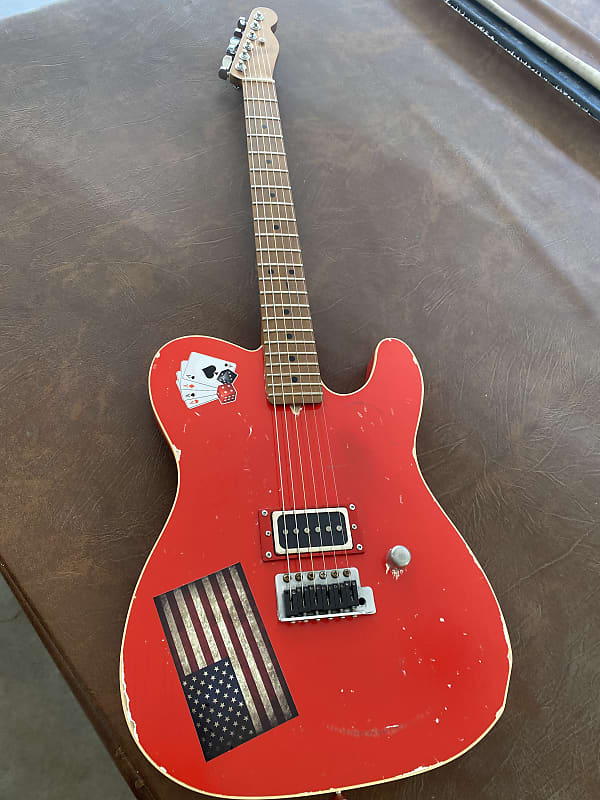Telecaster with single pickup 2022 Relic'd Red | Reverb