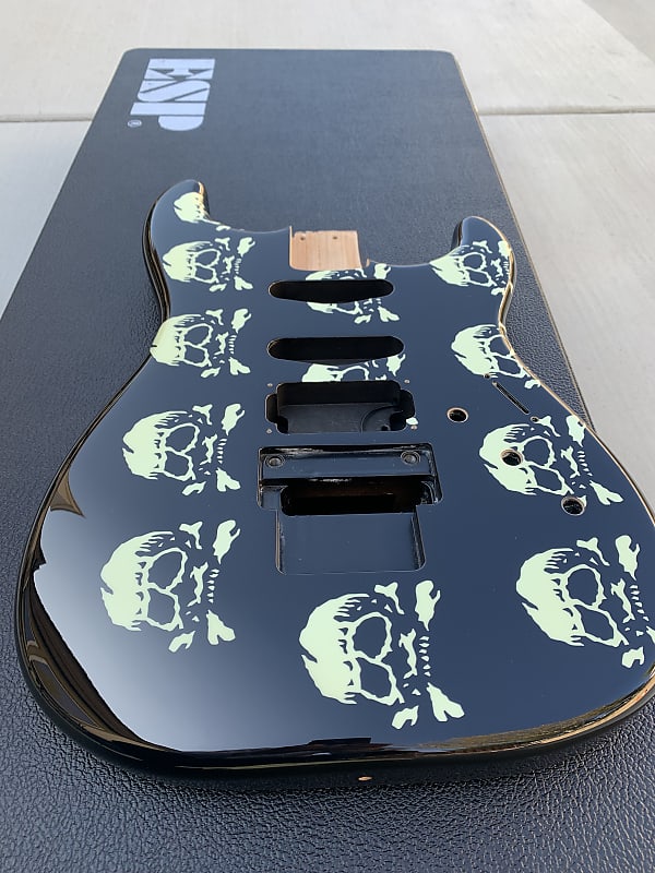 ESP Michael Wilton Signature Black with Glow in The Dark | Reverb