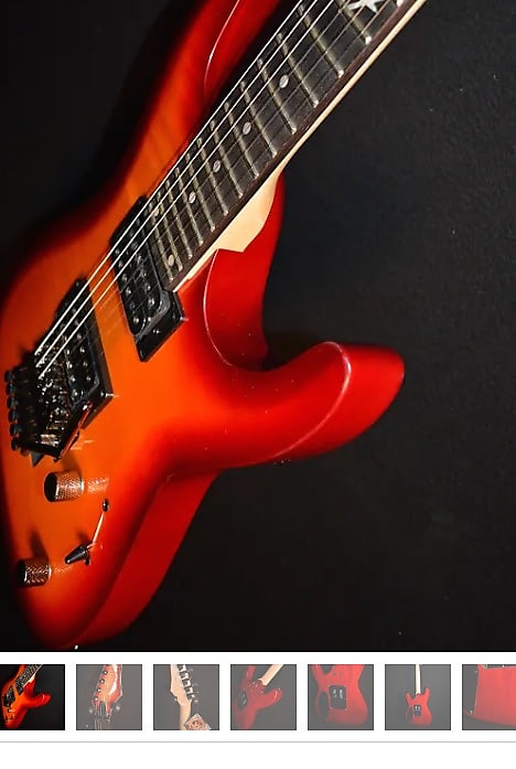 Dean Custom C350 Floyd Trans Amberburst Electric Guitar! | Reverb