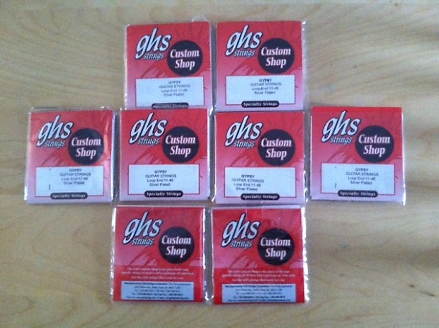 ghs custom shop gypsy guitar strings 8 sets | Reverb