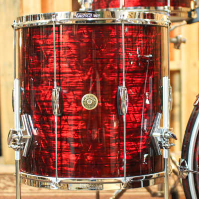 Gretsch Broadkaster Ruby Red Pearl Heritage Build Drum Set - | Reverb