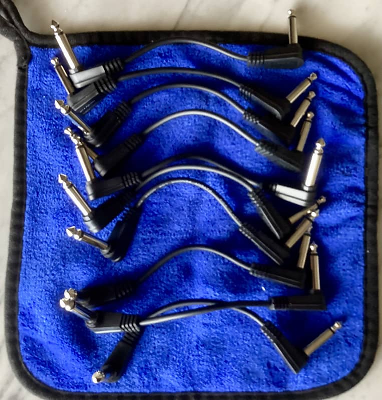 Mogami Pure Patch Pedal/Effects Cables 6in. 10 Total. Black | Reverb