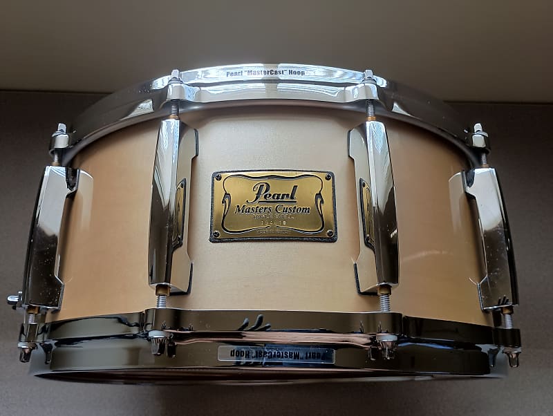 Pearl Masters Custom snare 6"x14" '1999' - #151 Platinum Mist | Reverb