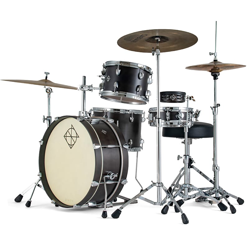 Dixon Little Roomer 5pc Shell Pack Black Coal Satin | Reverb