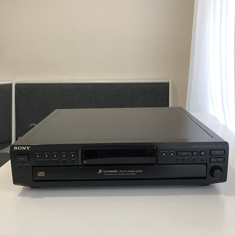 Sony CDP-CE345 5 CD Changer Carousel Player Optical Digital | Reverb