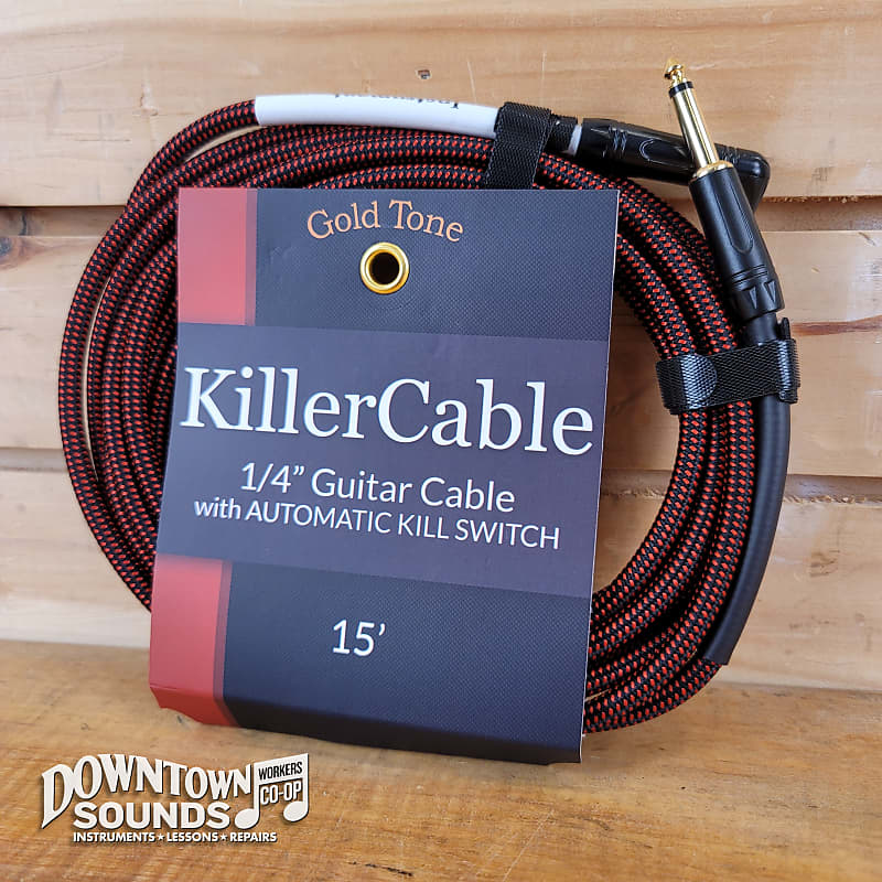 Gold Tone Killer Cable 15' Instrument Cable w/Automatic Kill | Reverb