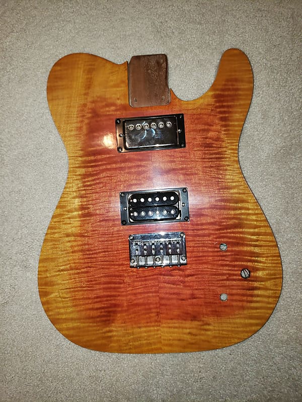 Telecaster body with Flame top 2020 Inverted sunburst | Reverb