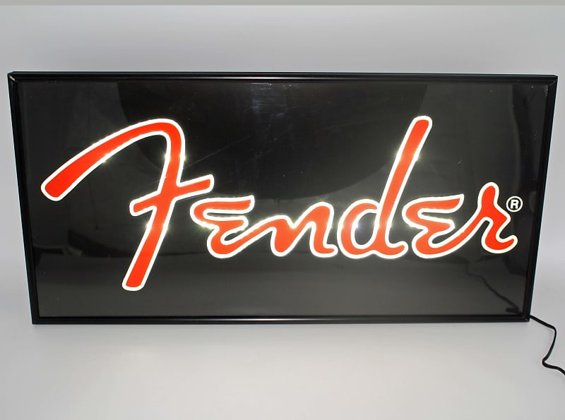 Fender Retail Dealer Light Up Sign, Upgraded W/LEDLighting | Reverb