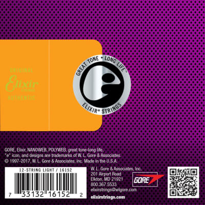 Elixir 16102 Nanoweb Phosphor Bronze Acoustic Guitar Strings | Reverb