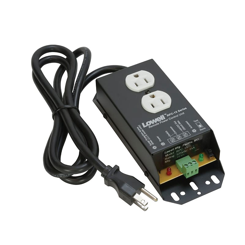Lowell RPC-15 Remote Power Control Duplex Outlet 15A 6 ft | Reverb