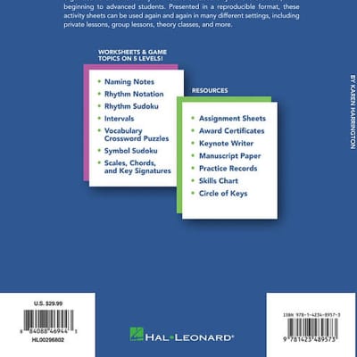 Piano Teacher's Resource Kit - Reproducible Worksheets, | Reverb