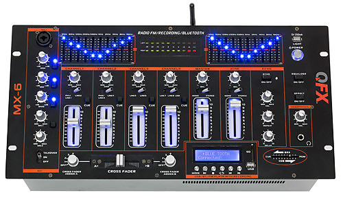 QFX MX-6 Professional 4 Channel DJ Mixer | Reverb