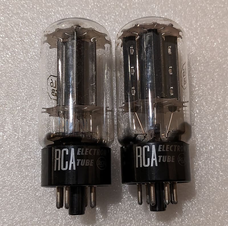 6L6GB RCA Tubes NOS-Testing Black Plate Same Codes Dual | Reverb