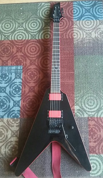 Schecter Gary Holt Flying V-1 2014-2015 Black Gloss Finish | Reverb