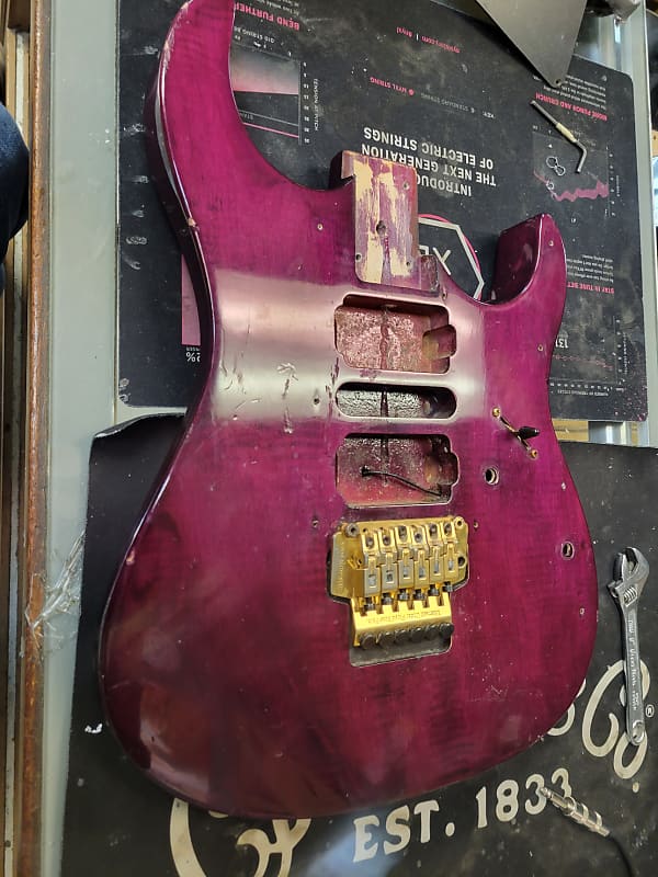 Washburn MG-74 1980s? Trans Purple Project Body | Reverb