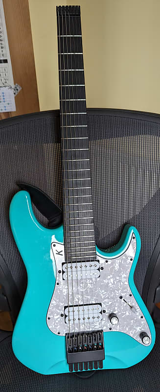 Kiesel Headless Delos 7 string (in Surf Green) | Reverb UK
