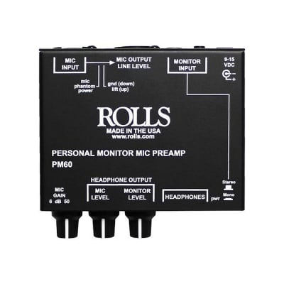 Rolls PM60 Personal Monitor Microphone Preamp | Reverb
