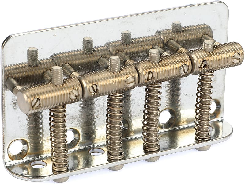 Gotoh VTB-4 Bass Bridge - Aged Chrome | Reverb