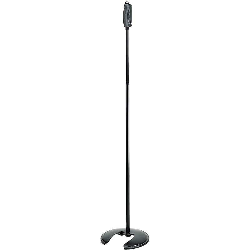 K&M One Hand Microphone Stand with Stackable Round Base | Reverb