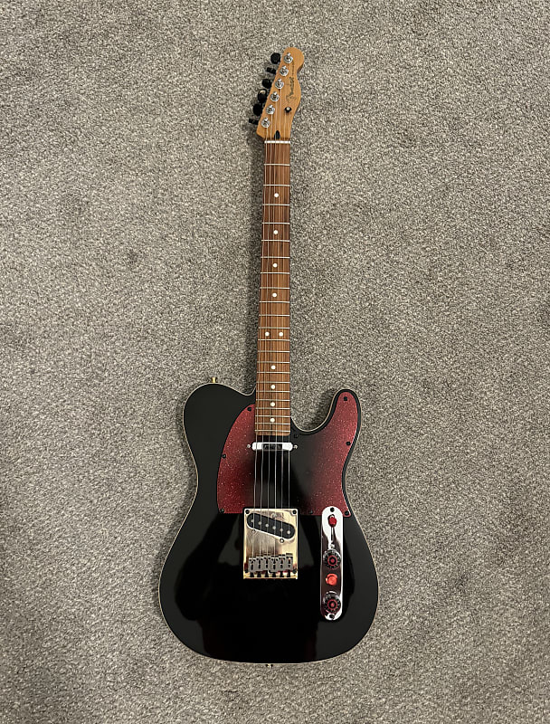 Custom Fender Telecaster - Black with Cream Double Binding | Reverb