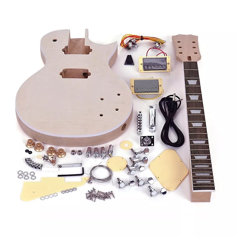 LP Style DIY Electric Guitar Kit - Build Your Own Mahogany | Reverb