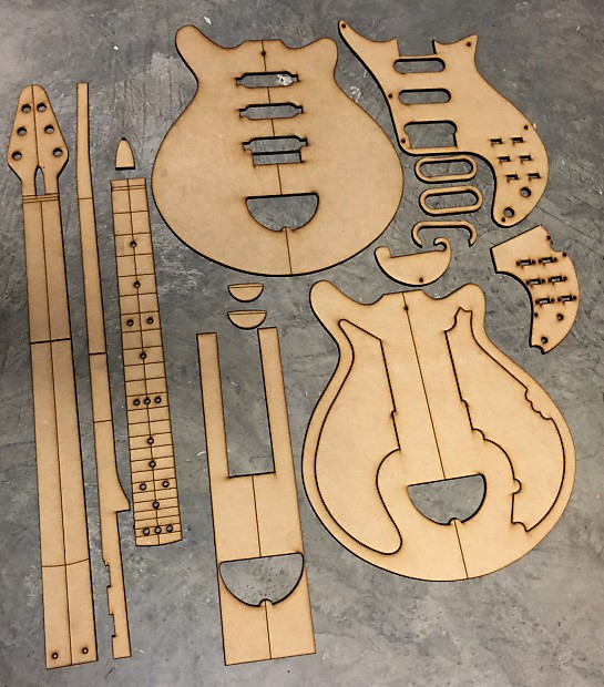 Guitar Building Templates Brian May Red Special 80's | Reverb