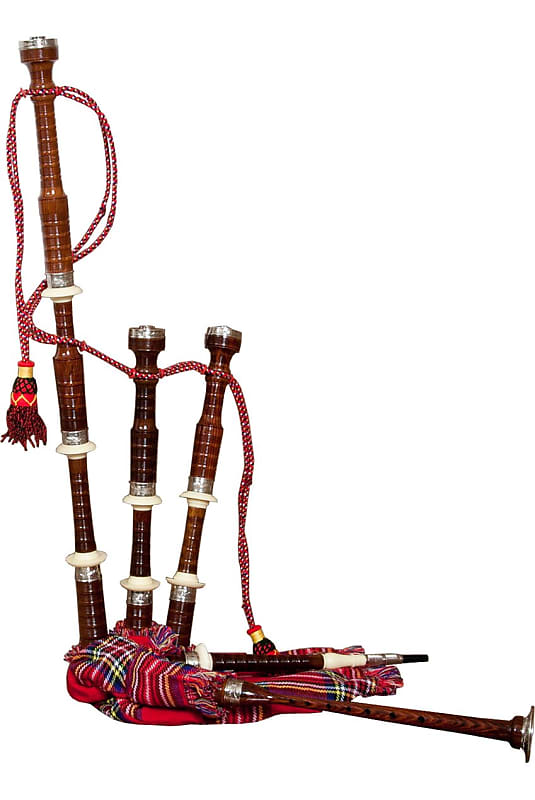 Roosebeck Full Size Sheesham Bagpipe Engraved Nickel Plated | Reverb