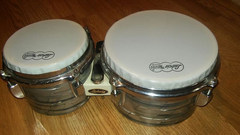 Ludwig Vintage Bongos Sky Blue Pearl | Reverb