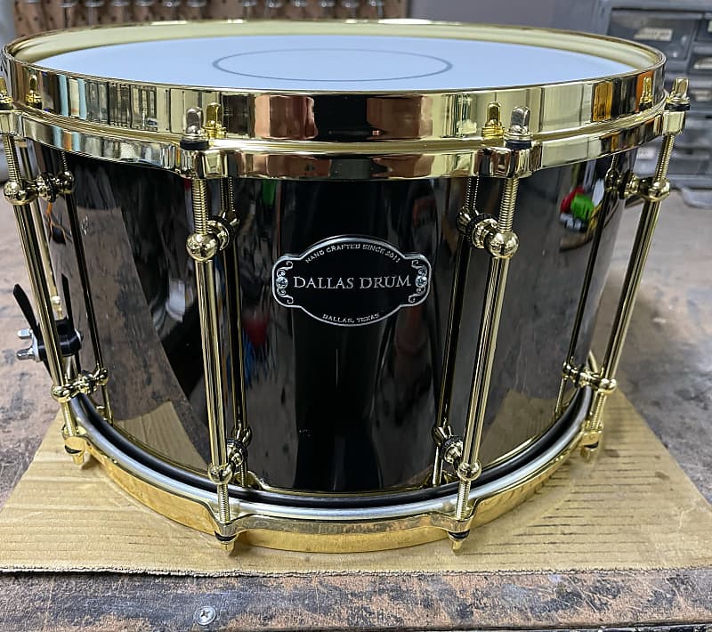 Dallas Drum 14x8 black brass snare drum 2023 - Black brass | Reverb Dallas Drum 14x8 black brass snare drum 2023 - Black brass | Reverb