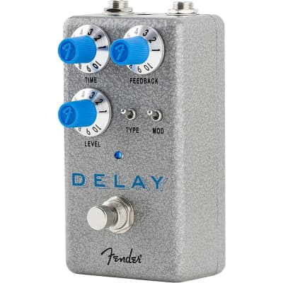 Fender Hammertone Delay Effects Pedal Gray and Blue | Reverb