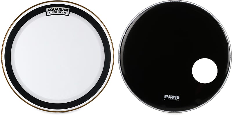Aquarian Superkick II Clear Bass Drumhead - 22 inch Bundle | Reverb