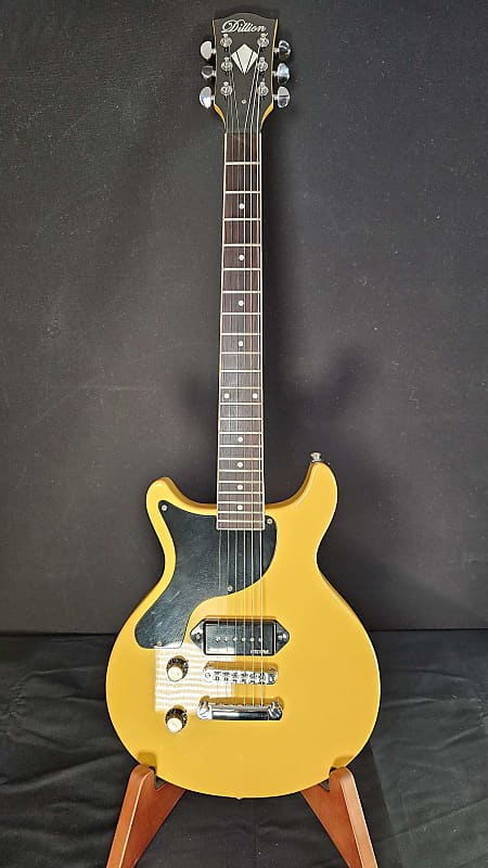 Dillion Doublecut P90 Guitar TV Yellow LP JR Junior Lefty | Reverb