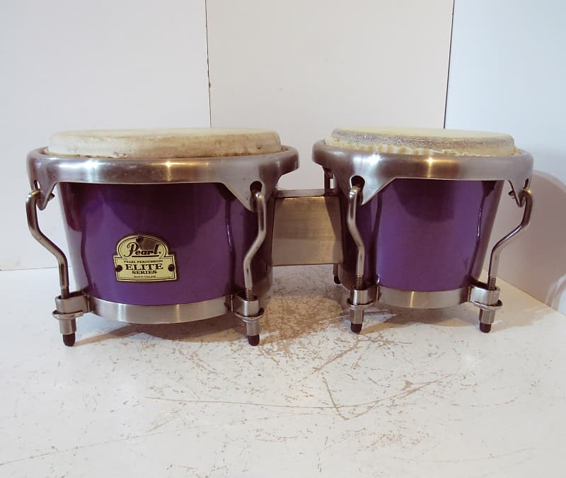 Pearl Elite Fibreglass Bongo Drums - Purple | Reverb
