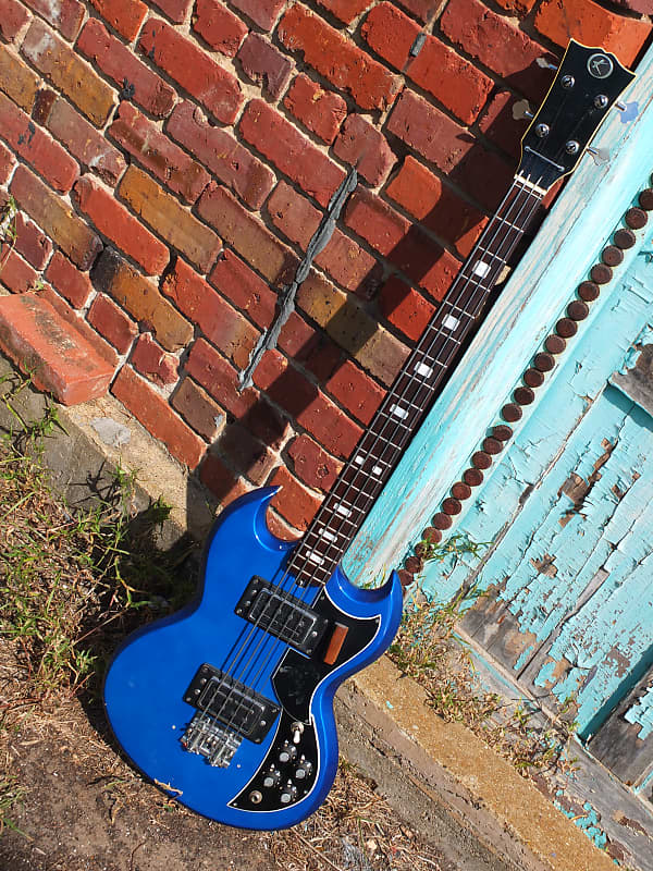 Kay K-2B Vintage 4 String Bass 1960's - Blue Metalic | Reverb