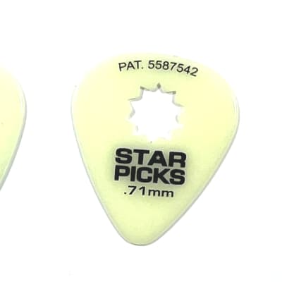 Everly Star Guitar Picks 12 pack Glow In The Dark Variety | Reverb