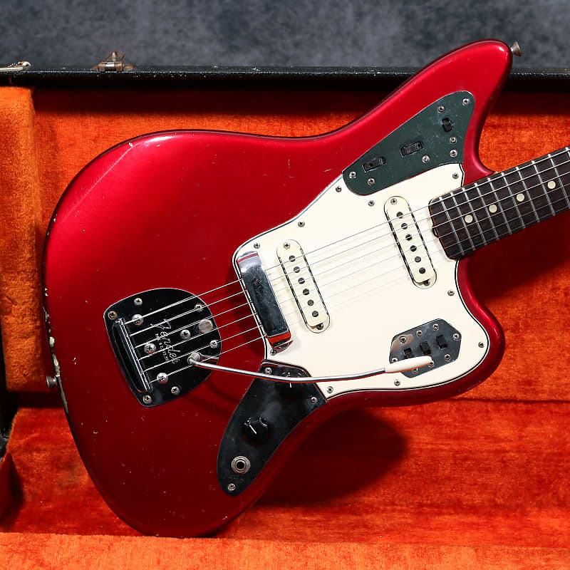 1965 Fender Jaguar - Candy Apple Red w/Matching | Reverb Deutschland