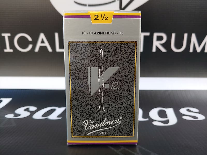 Vandoren V12 Bb Clarinet Reeds Strength #2.5 - Box of 10 | Reverb
