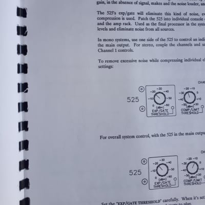 Operating Manual for Symetrix 525 Dual Gated | Reverb