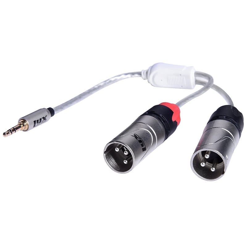 LyxPro 3 Feet Y-Cable TRS 3.5mm to XLR Male Dual Y-Splitter | Reverb