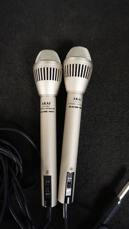 Akai ACM-80 Electret Condenser Microphone Pair | Reverb
