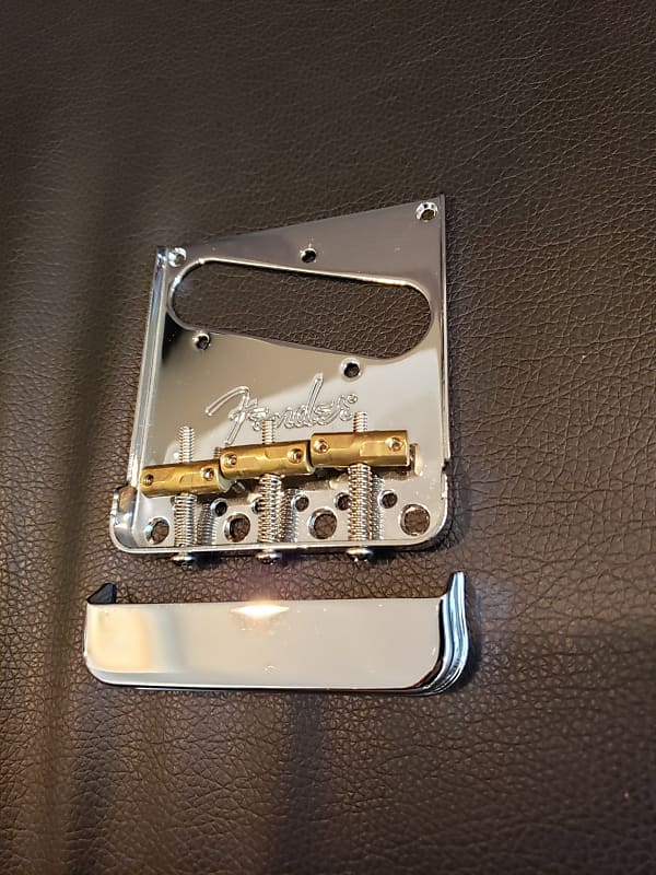 Fender American Professional Telecaster Bridge & Cover Chrome | Reverb