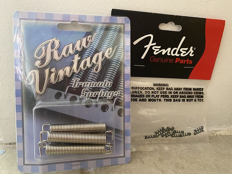 X5 Raw Vintage Tremolo Springs, silver / chrome PLUS free set | Reverb