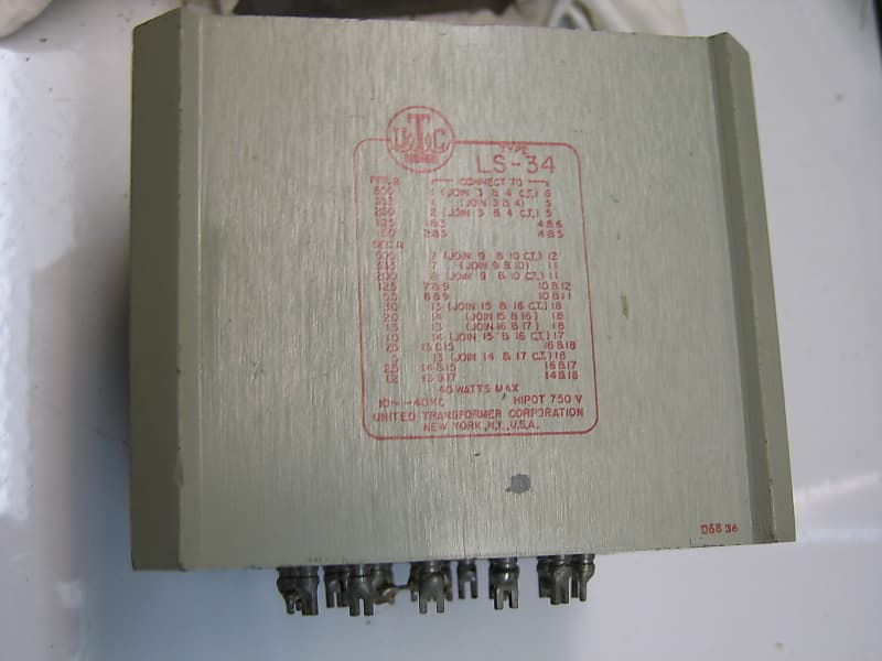 UTC LS-34 Linear Standard matching Transformer | Reverb