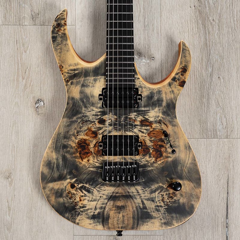 Mayones Duvell Elite 6 Guitar, Ebony Fretboard, Trans | Reverb