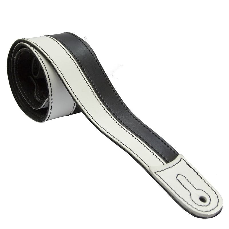 Leathergraft 2 Tone Guitar Strap (Various Colours)-Black & | Reverb UK