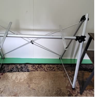 KMD Vintage Brushed Aluminum A-Frame Keyboard Stand | Reverb