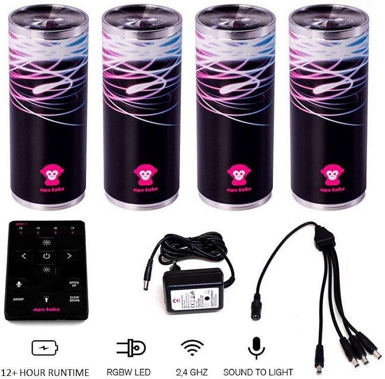 ApeLabs LightCan-Set of 4 Battery Operated LED Spotlight | Reverb