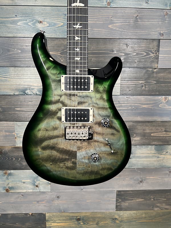 PRS S2 Custom 24 Electric - Faded Grey Black Green Burst | Reverb